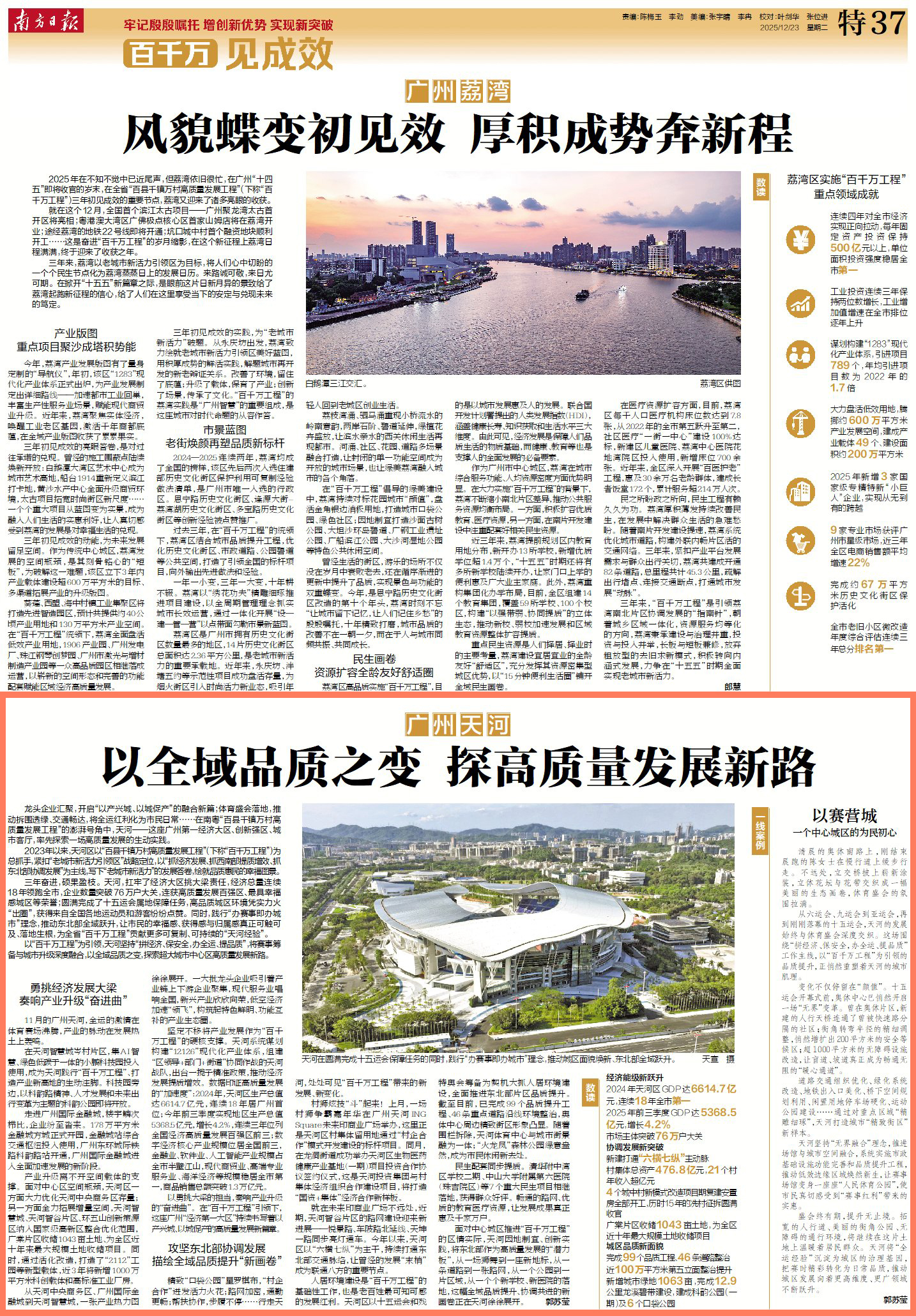广州天河以全域品质之变，探高质量发展新路｜百千万 见成效_南方+_南方plus